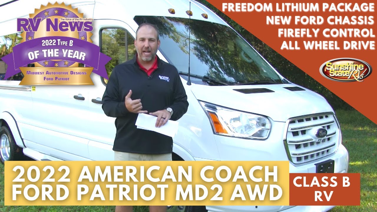 2022 American Coach Ford Patriot MD2 AWD Class B RV w/ Freedom Lithium ...